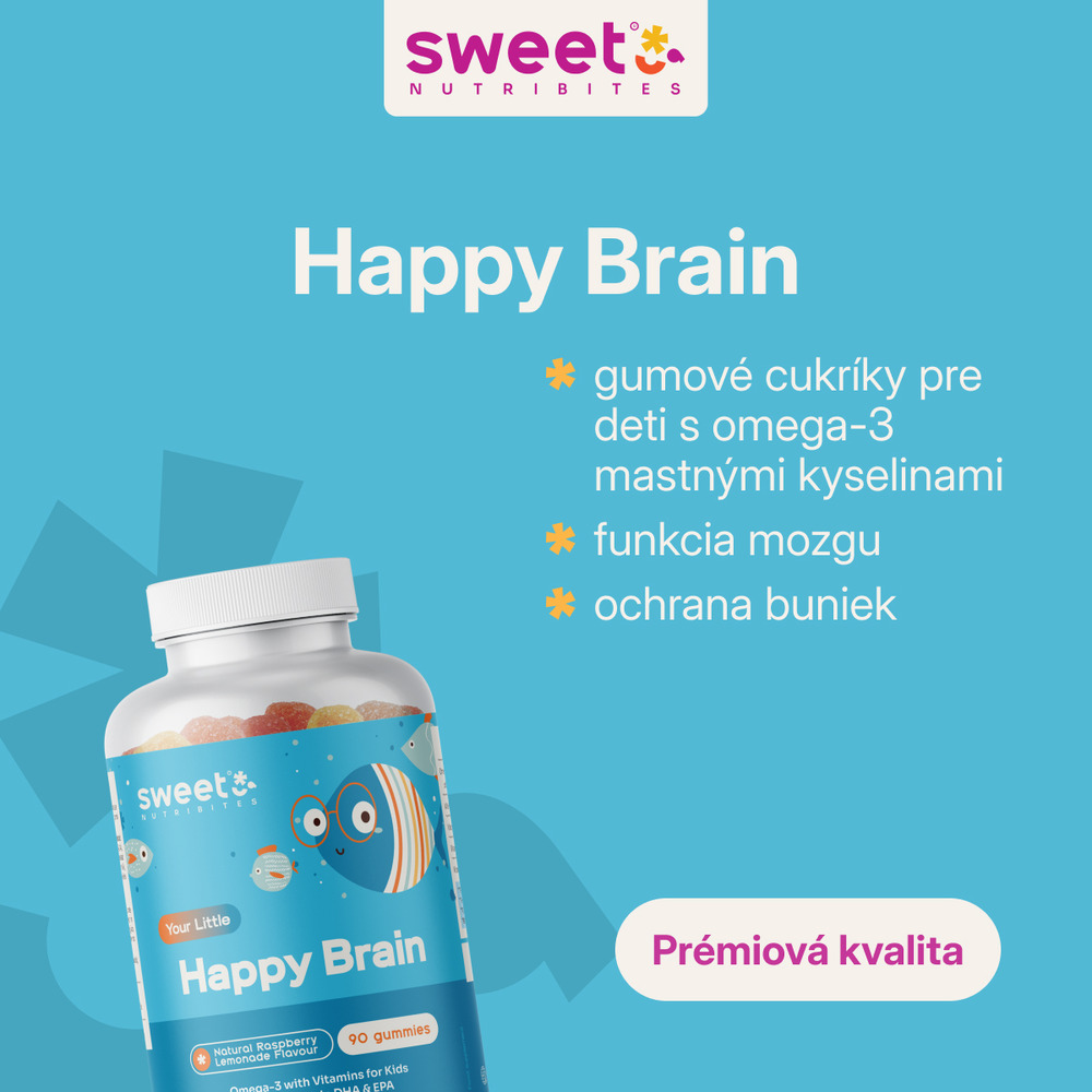Happy Brain – gumové cukríky pre deti s omega-3 mastnými kyselinami, 90 ...